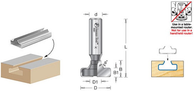 T-Slot Router Bits - Carbide 2-Flute for Wall Panels | CNC Compatible