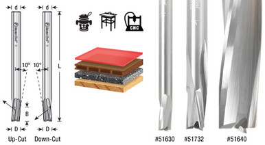 3 Flute Spiral Router Bits - Extra High Finish | Amana Tool