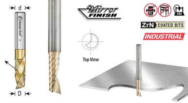CNC Aluminum Router Bits ZrN Coated - Superior Finish & Longevity