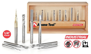 CNC Router Bit Set - Amana Tool 1/4" Shank, Save 25% on 8-Pc Collection