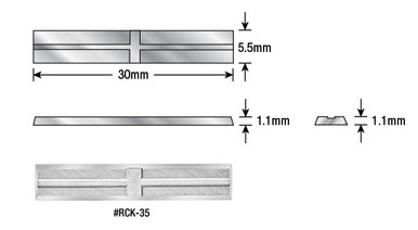 Carbide Insert Knife RCK-35 for RC-2063, 30x5.5x1.1mm Dual Edge