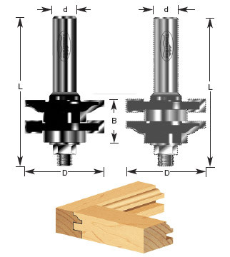 Stile & Rail Router Bits Amana Tool #55350 - Cut Perfect Joints