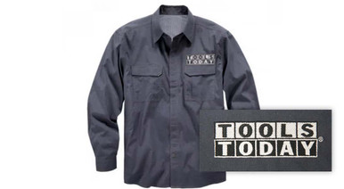 Long Sleeve Industrial Work Shirt with ToolsToday Logo Patch - Large