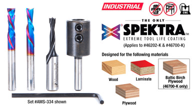 CNC Cabinet Making Router Bit Set - Amana Tool Spektra Coated