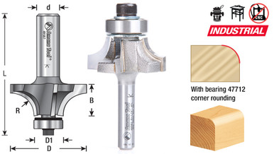 Corner Rounding Router Bits - Beading & Down-Shear Design