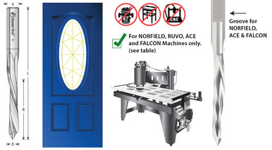 Steel Door Router Bits - High Speed Steel NORFIELD, RUVO, ACE and ...