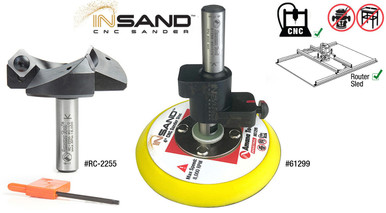 ToolsToday 2-Pc CNC Sanding and Slab Flattening Pack, 1/2 Inch Shank