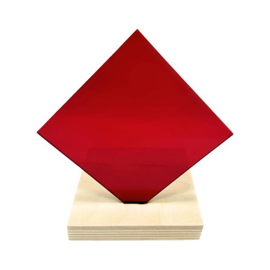 Red Cast Acrylic Sheets - Smooth, Glossy Finish