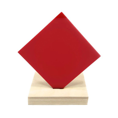 Red Cast Acrylic Sheets - Smooth, Glossy, Protected