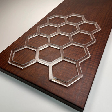 Acrylic Honeycomb Router Template - Clear Design