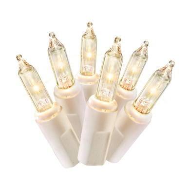 20-Count LED Mini Lights - Battery Operated, White Wire, Warm White ...