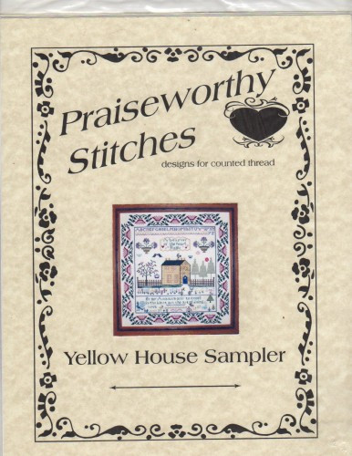 Praiseworthy Stitches YELLOW HOUSE SAMPLER