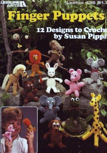 Leisure Arts FINGER PUPPETS 12 DESIGNS TO CROCHET Susan Pippin