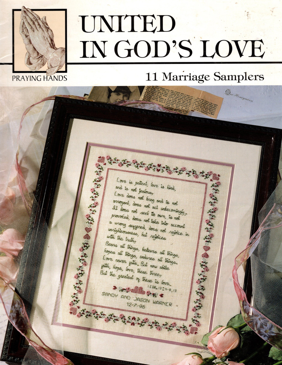 Praying Hands UNITED IN GOD'S LOVE 11 Marriage Samplers