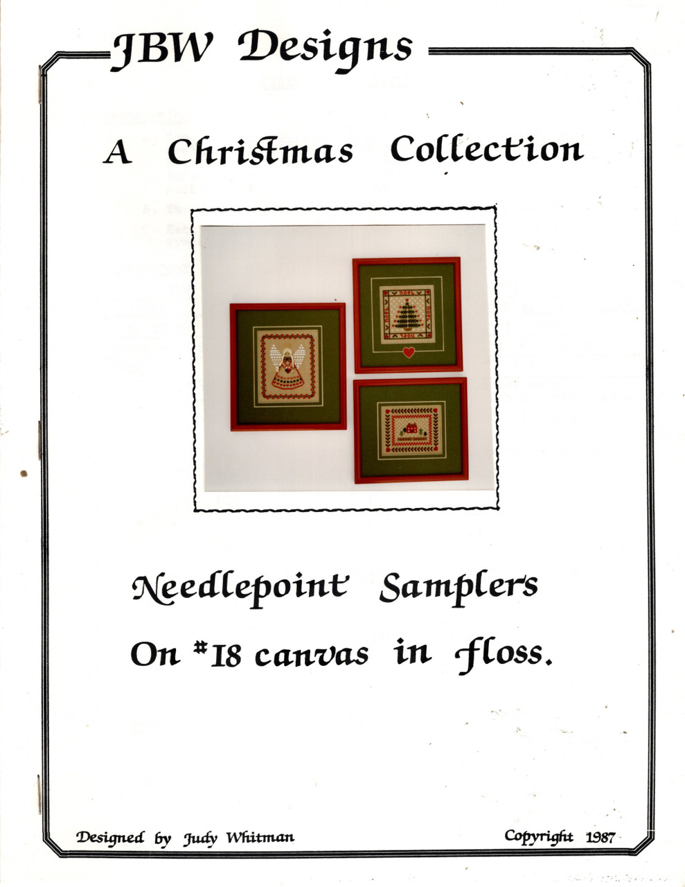 JBW Designs A CHRISTMAS COLLECTION Needlepoint Samplers