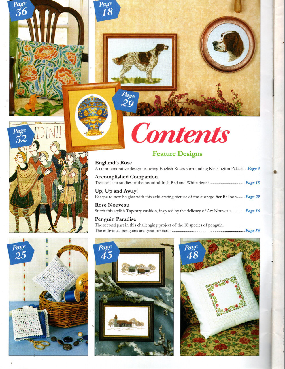 Mary Hickmott's NEW STITCHES Magazine No. 57 Tribute to Princess Diana