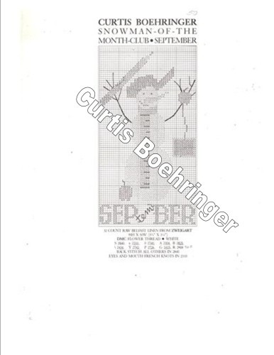 Curtis Boehringer SNOWMAN OF THE MONTH September