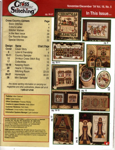 CROSS COUNTRY STITCHING MAGAZINE December 2004