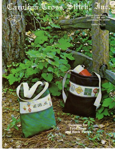 Carolina Cross Stitch DESIGNS FOR TOTE BAGS AND BACK PACKS
