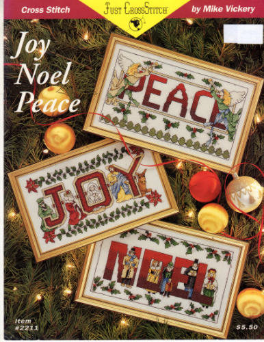 Just Cross Stitch JOY NOEL PEACE Mike Vickery