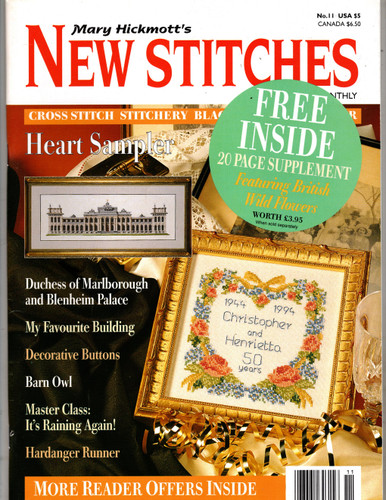 Mary Hickmott's NEW STITCHES Magazine No. 11 Wild Flower Collection