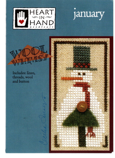 Heart in Hand WOOL WHIMSY January Snowman Kit