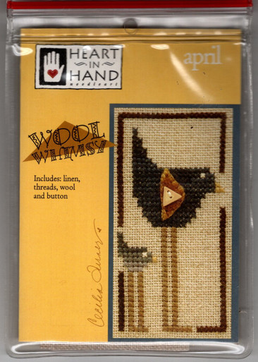 Heart in Hand WOOL WHIMSY April Birds Kit