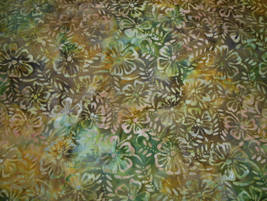 Textile Creations CENTRAL JAVA Floral Allover Batik Cotton Fabric,BTY