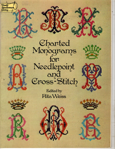 Dover CHARTED MONOGRAMS for Needlepoint and Cross Stitch