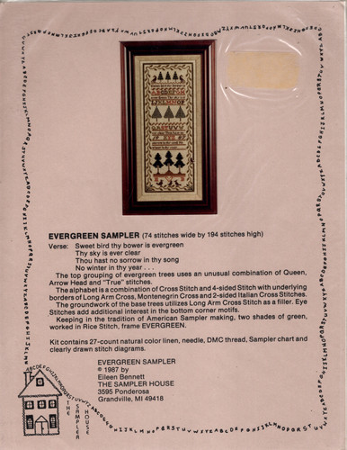 The Sampler House EVERGREEN SAMPLER Eileen Bennett Chartpack