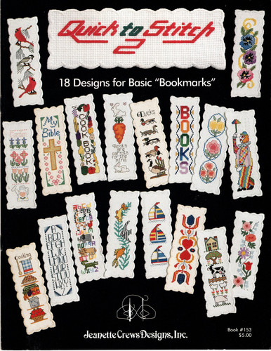 Jeanette Crews QUICK TO STITCH 2 Bookmarks