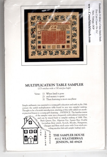 The Sampler House MULTIPLICATION TABLE SAMPLER Eileen Bennett
