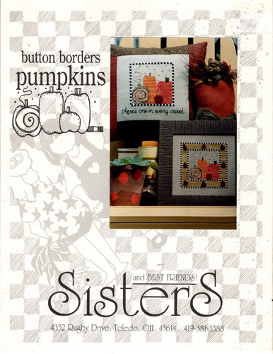 Sisters and Best Friends BUTTON BORDERS PUMPKINS