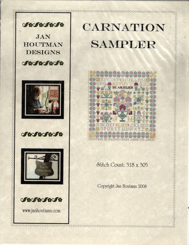 European Cross Stitch Co CARNATION SAMPLER Jan Houtman