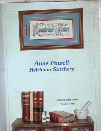 Anne Powell Heirloom Stitchery KNOWLEDGE IS POWER