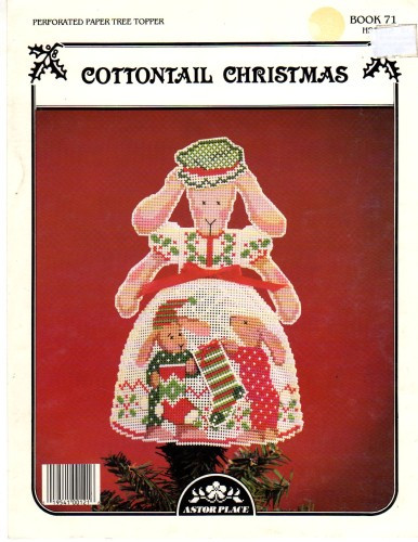 Astor Place COTTONTAIL CHRISTMAS Perforated Paper Tree Topper