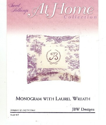 JBW Designs MONOGRAM WITH LAUREL WREATH Sweet Nothings