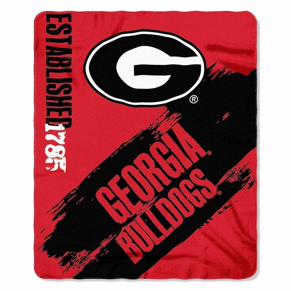 NCAA Georgia Bull Dogs Fleece Throw - Painted Series - Sportsamerica ...