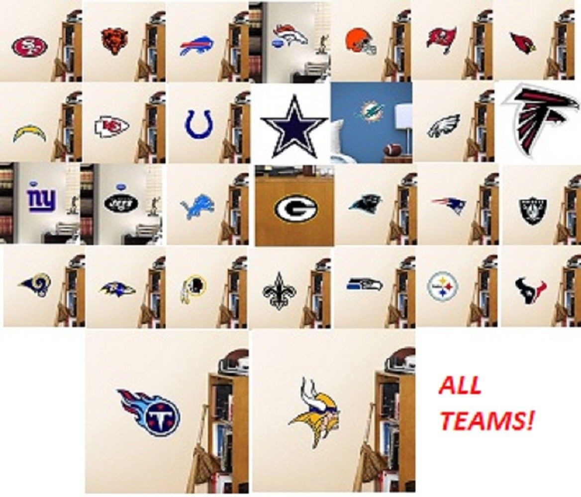 Official Fathead Teammate Logo Sticker Choose your Team NFL Teams ...