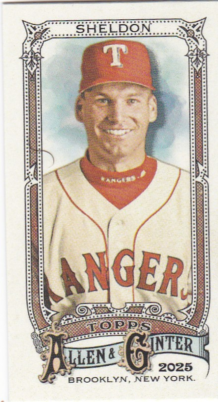 2025 Topps Allen & Ginter mini #214 Scott Sheldon Texas Rangers ...