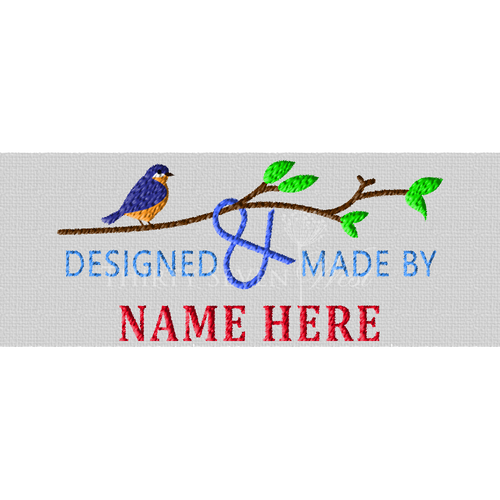 Clothing Label - Blue Bird