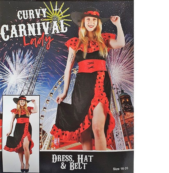 Costume Adult Carnival Lady Plus Plus - All Party Supplies