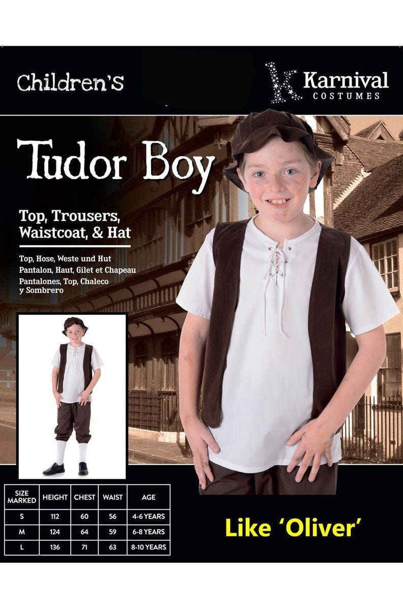 Costume Child Tudor Boy Medium - All Party Supplies