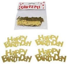 Scatter Happy Birthday Gold Wo - All Party Supplies