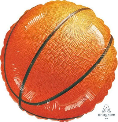 Balloon Foil 43cm Inflated Basketball Championship - All Party Supplies