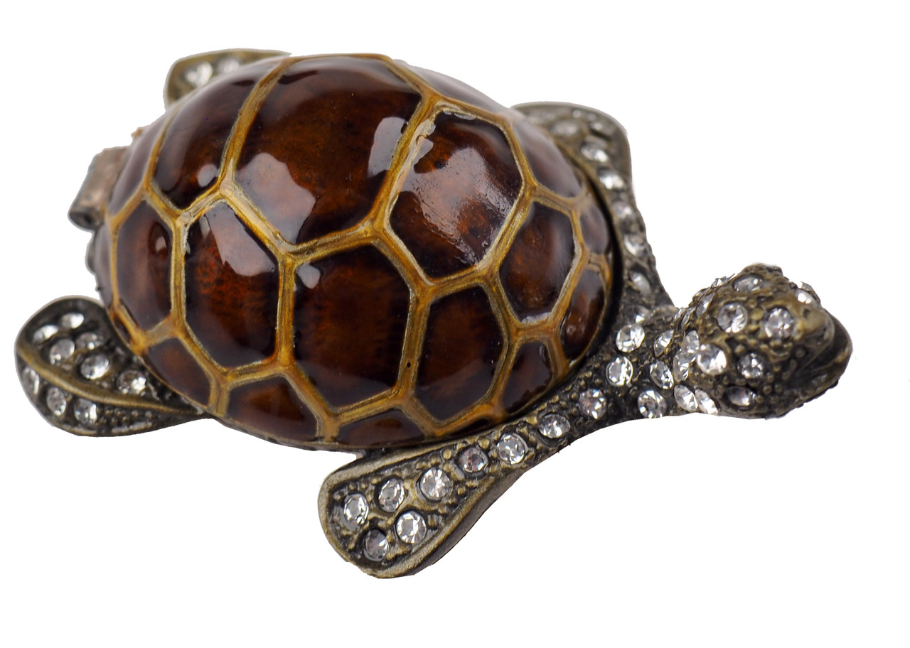 Sea Turtle Trinket / Pill Box - Enamel finish - Blue Whale Gifts