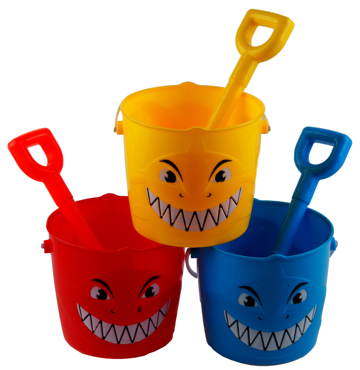 Shark Buckets And Spades - Child's Beach Toy (Set of 3) - Blue Whale Gifts