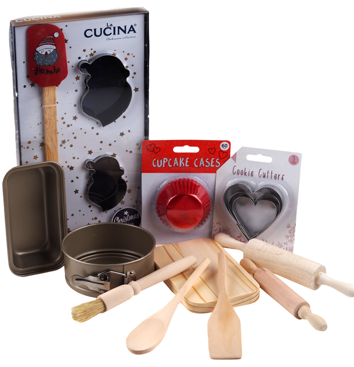 Kids Christmas Baking Cooking Set - Stainless steel tins, cutters ...