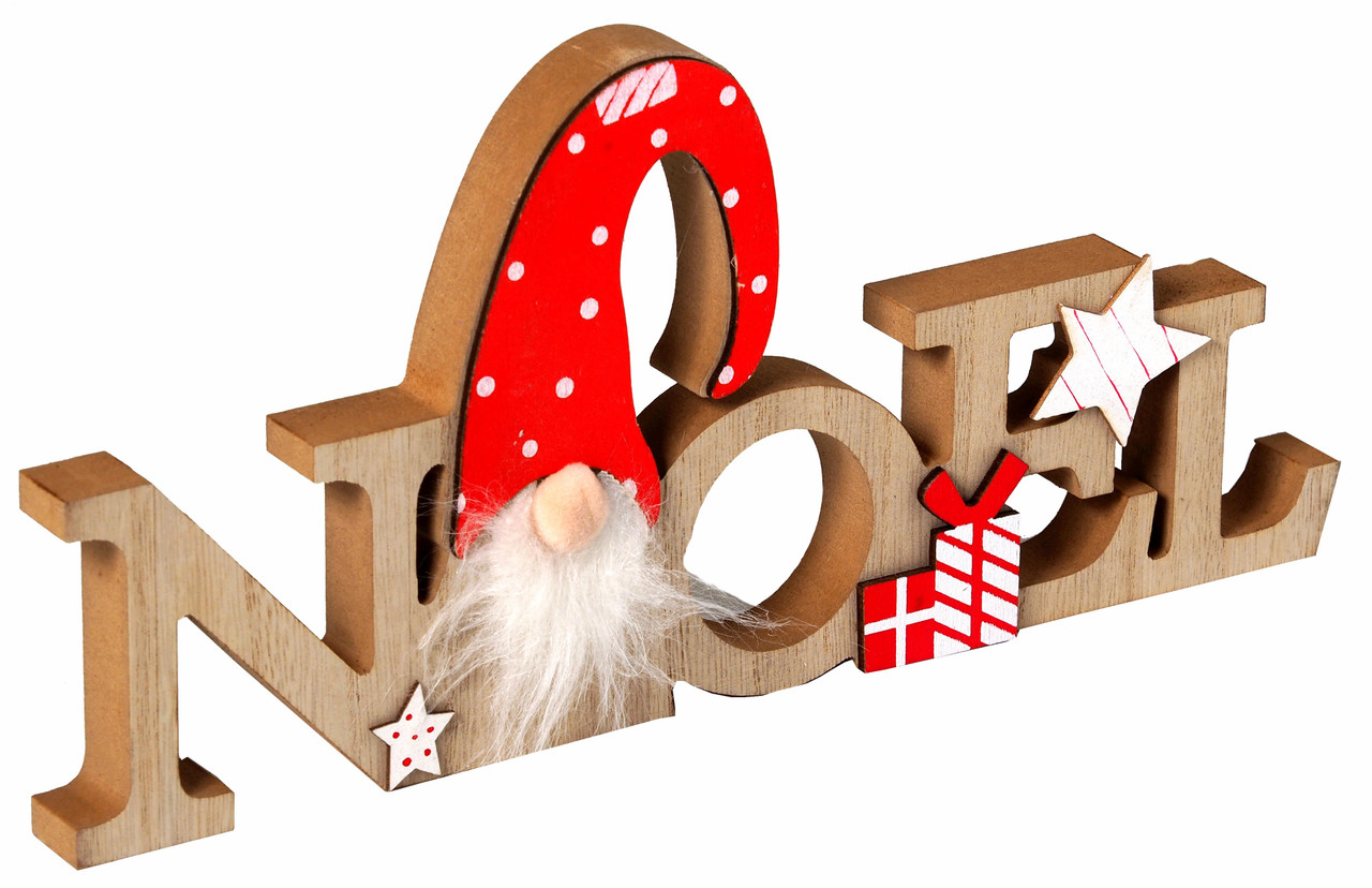 Gonk NOEL Christmas Free Standing Word Ornament Decoration - Blue Whale ...