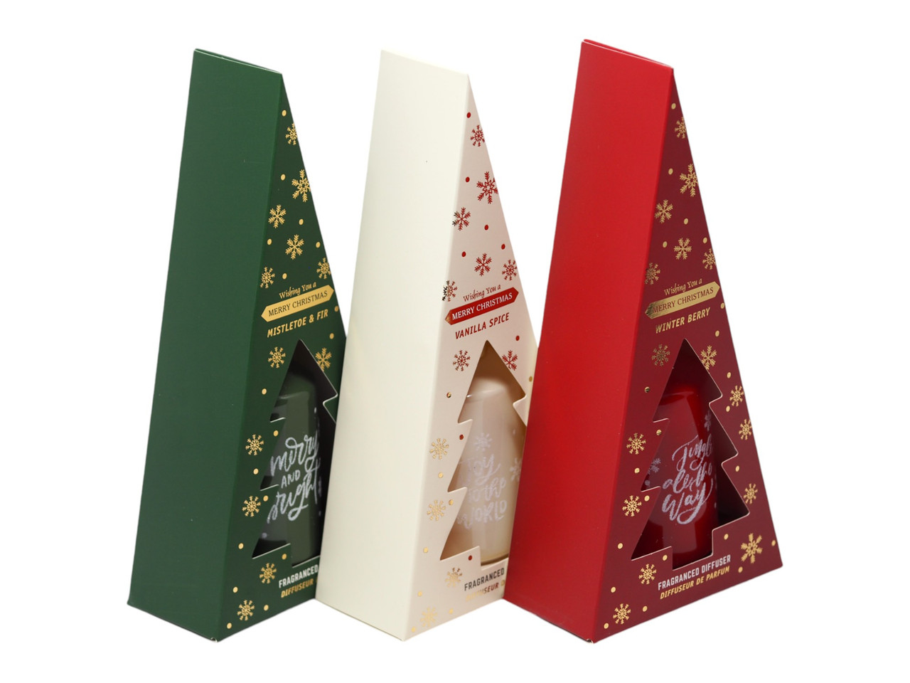 Christmas Fragranced Diffuser Gift Set - Mistletoe, Vanilla, Berry ...